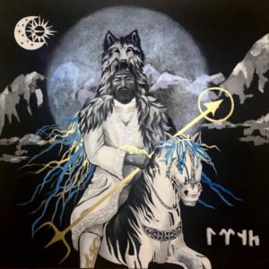 Kazakh artist exhibits Tengrianism-inspired paintings - The Astana Times