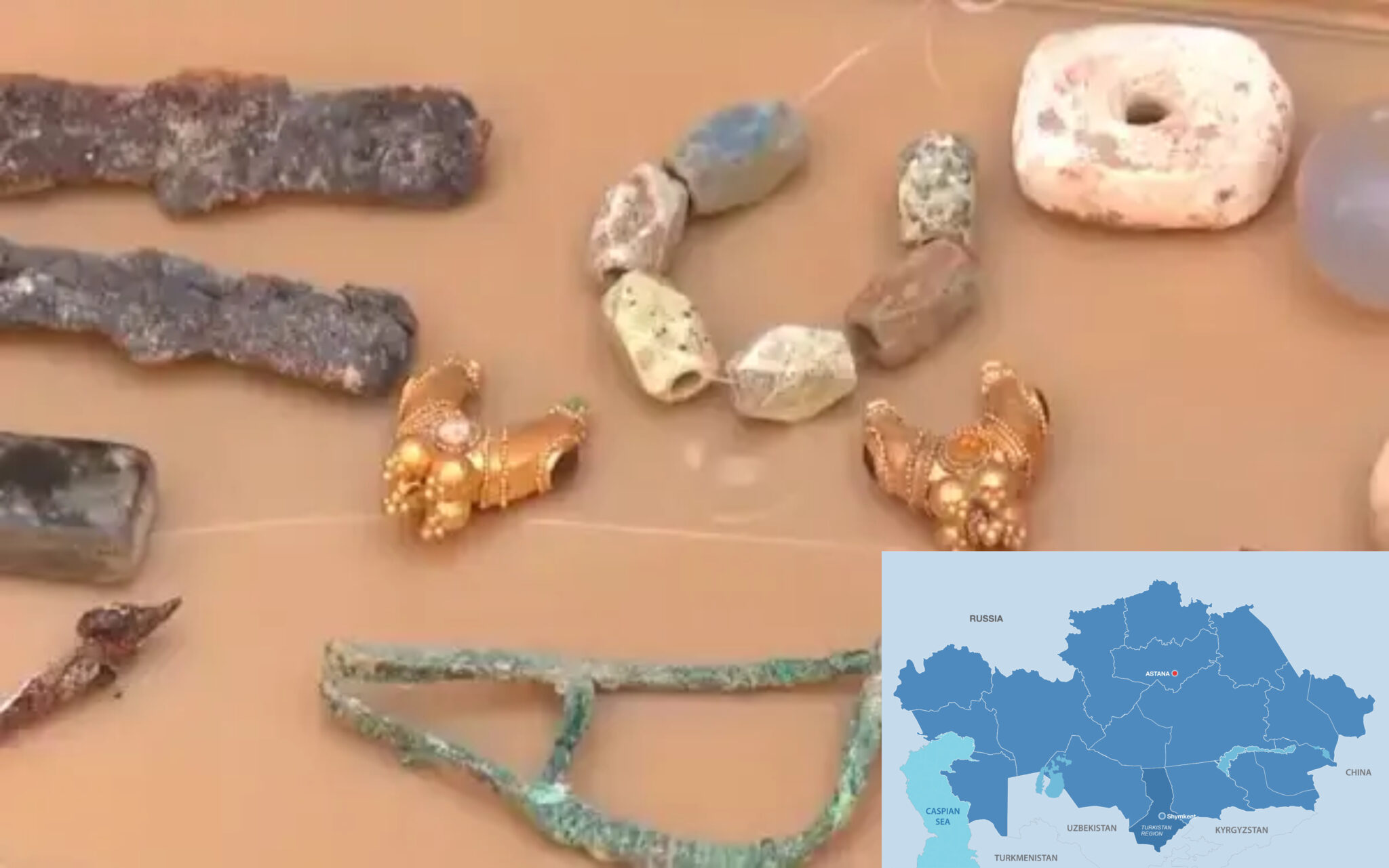 Archaeologists Discover Antique Gold Jewelry in Turkistan Region - The ...